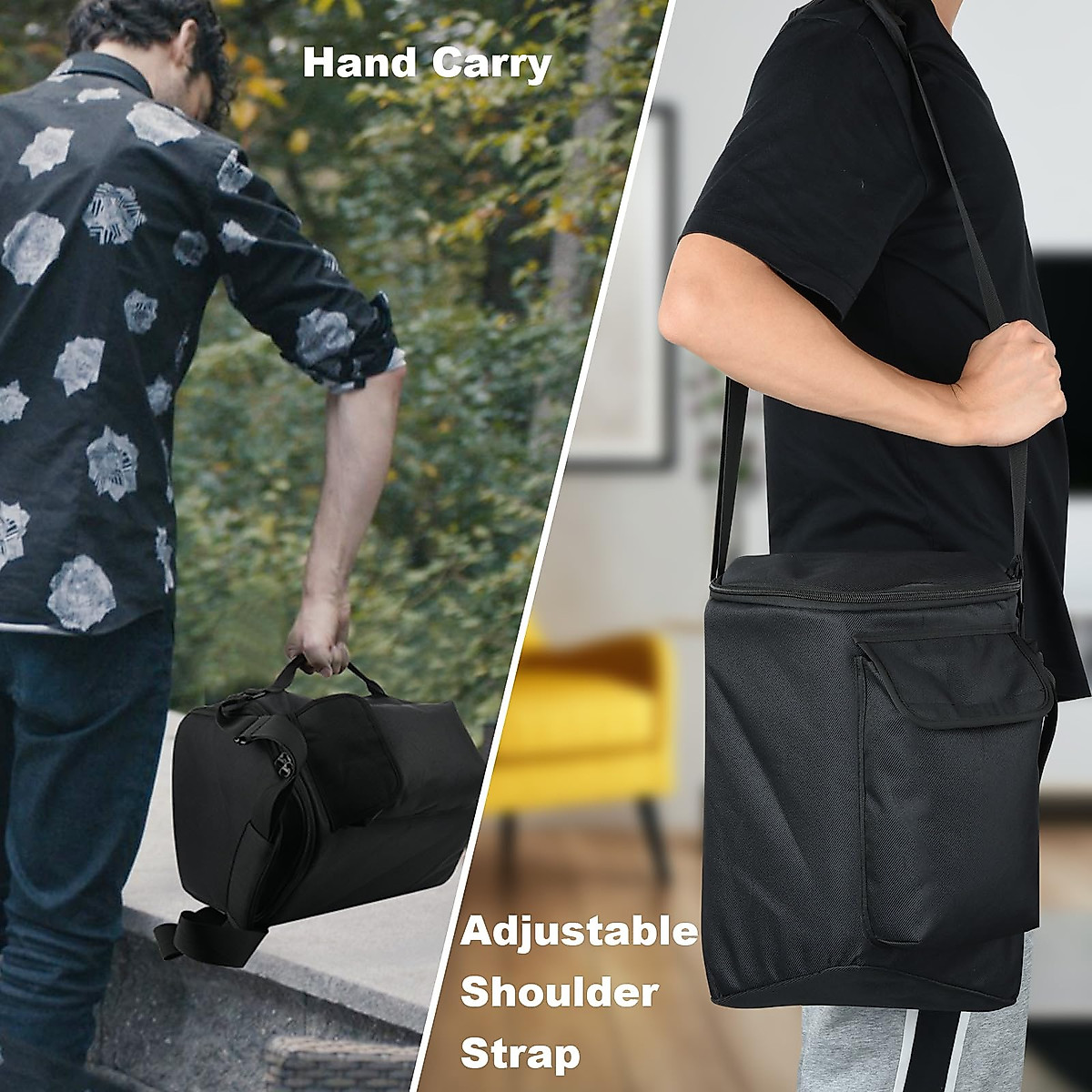 TXEsign Travel Carrying Case for Bose S1 Pro/Bose S1 Pro+, Slip Cover Case with Shoulder Strap &Accessory Pocket, Portable Carry Bag Holder w Handle Strap for Bose Speaker (Black)