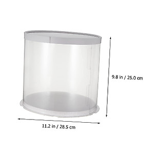 Mobestech 2pcs Box Paperboard and Material Cake Packaging Boxes Round Design for Home Shop and Events