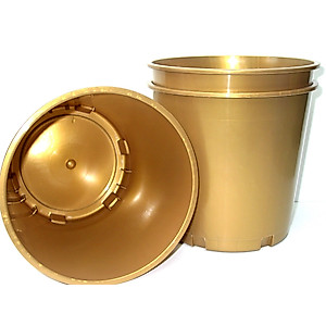 Church Offering Donation Buckets, Pack 3, Color Gold