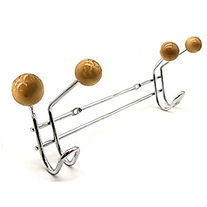 EVIDECO 963798 Wall Mounted 6-Hook Coat and Hat Rail