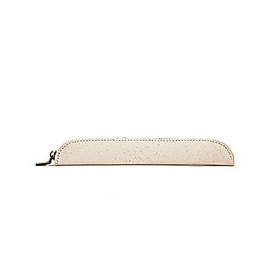 Canvas pencil case cartucheras de maquillaje pure color simple mini pencil case apple pencil pen case (Beige, S)