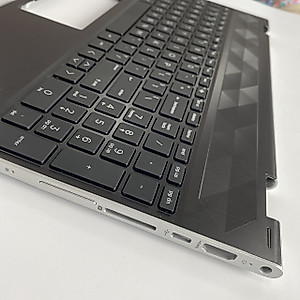 Replacement for HP Pavilion X360 15T-CR000 15T-CR 15 CR 15-CR0051OD Laptop Upper Case Palmrest Keyboard Assembly Part l20848-001 4600EH0E000 Top Cover Black