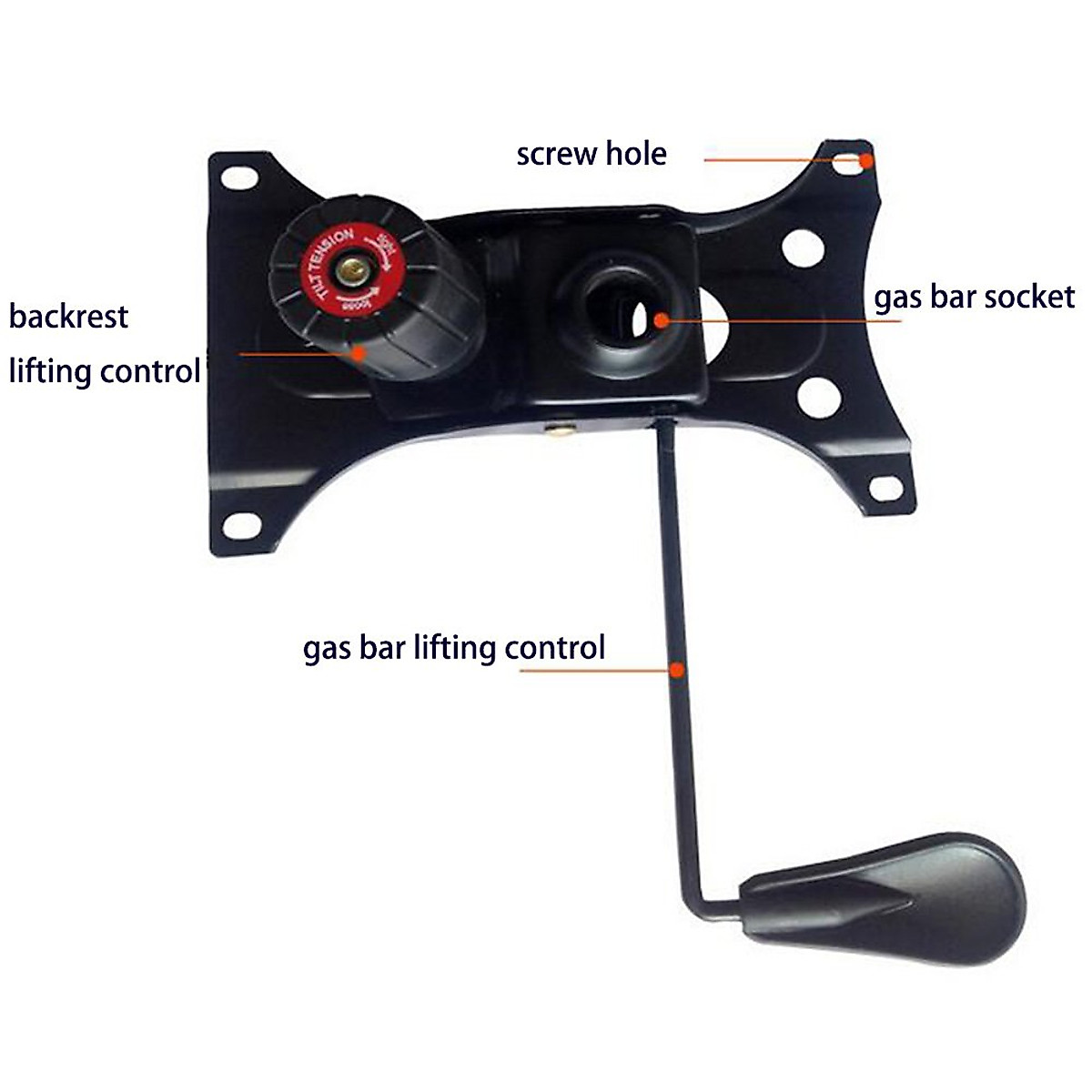 Warmword 6"x10" Tilt Control and Gas Lift,Replacement Office Chair Tilt Control Mechanism