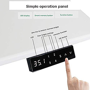 Bookshelf Height-Adjustable Standing Desk Base, Heavy-Duty Steel Desk Frame, Electric Lifting Table with Control Panel and Anti-Collision Protection, for Home Office