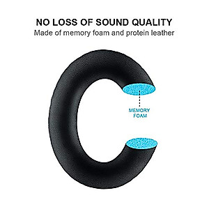 A20 Headset Replacement Ear Pads Ear Cushions Kit Compatible with Bose Aviation Headset X A10 A20 Headphone Ear Cups Ear Cover Earpads Repair Parts Memory Foam Earpads(Black)