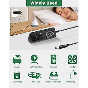 JOVNO 9V 1A Power Supply, 100-240V AC to DC 9V 800mA 500mA Adapter with 5.5x2.5mm Tip for Arduino, NES, RCBS Chargemaster, Breast Pump, Elliptical Machine, Security System, Speaker, LEDs