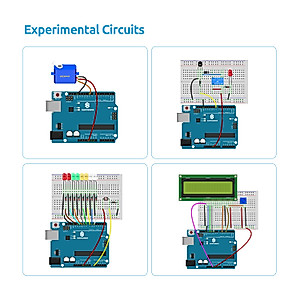 SunFounder Electronics Fun Kit with 1602 LCD Module, breadboard, LED, Resistor Compatible with Arduino UNO R3 MEGA2560 Raspberry Pi 400 4B 3B 3B+ 2B 2B+