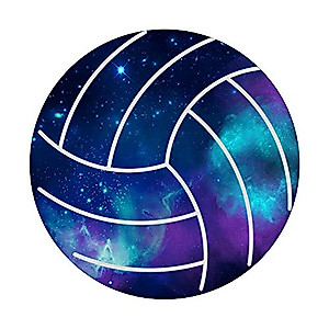 Volleyball Purple Teal & Blue Galaxy Design PopSockets PopGrip: Swappable Grip for Phones & Tablets