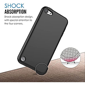 Personalized iPod Case for iPod Touch 5/6/7, Custom Photo iPod Cases Customized Gift for Birthday Xmas Valentines Friends Her Him, Protective iPod Touch 5/6/7 Black Case