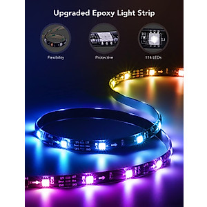 Govee TV LED Backlight, RGBIC TV Backlight for 55-75 inch TVs, Smart LED Lights for TV with Bluetooth and Wi-Fi Control, Works with Alexa & Google Assistant, Music Sync, 99+ Scene Modes, Adapter