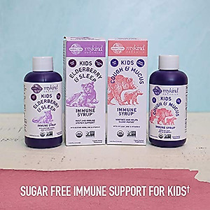 Garden of Life Elderberry Zinc Immune Support for Kids, mykind Organics Kids Cough & Mucus Immune Syrup with Ivy Leaf, Vitamin C and Echinacea for Children, Alcohol Free, No Added Sugars, 3.92 fl oz