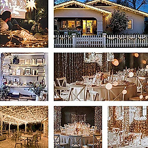 XUNXMAS 33ft 100 LED String Lights Indoor Outdoor, Super Bright Warm White Christmas Lights with 8 Lighting Modes, Extendable Waterproof Fairy Lights for Bedroom Patio Party Christmas Tree Decor