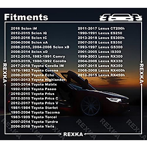 Rexka 40pcs Fender Liner Wheelhouse Liner Mud Guard Nylon Screw Grommet Nut Retainer Compatible with Toyota Lexus 90189-06013 Camry Corolla Highlander Tundra Tacoma Sequoia