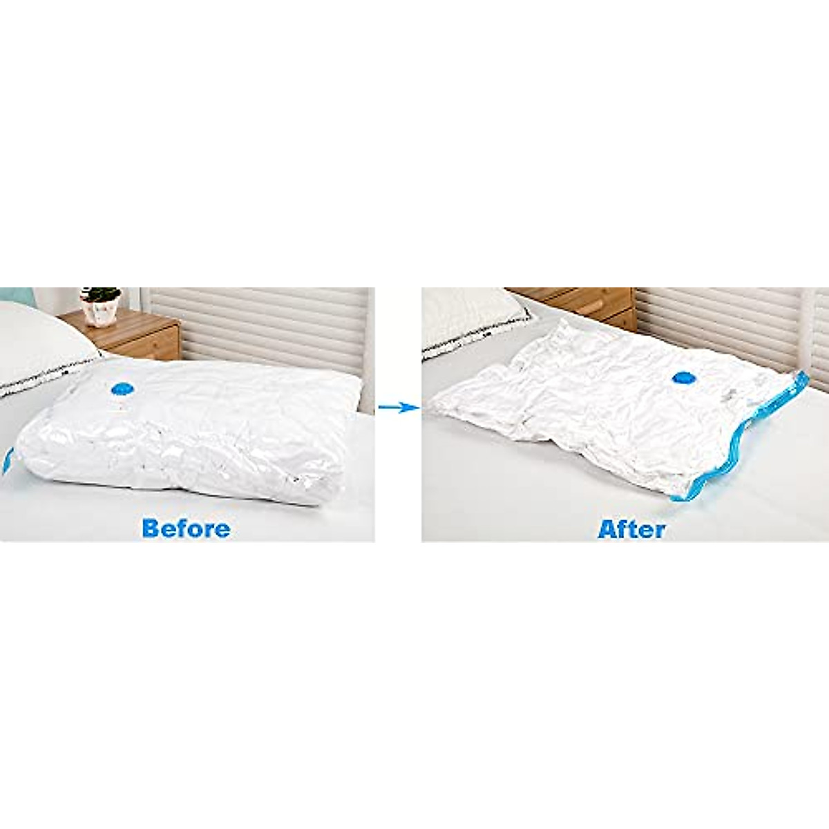 Vacuum Storage Bags Space Saver Bags for Comforters Clothes Pillow Bedding Blanket Storage (4 Pack Jumbo - 40 * 27.5 inches)