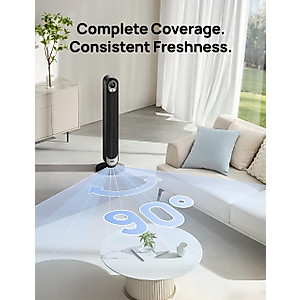Dreo Tower Fan 42 Inch, Cruiser Pro T1 Quiet Oscillating Bladeless Fan with Remote, 6 Speeds, 4 Modes, LED Display, 12H Timer, Black Floor Standing Fan Powerful for Indoor Home Bedroom Office Room