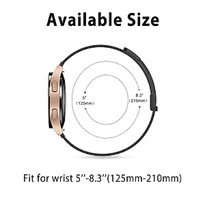 Meliya Metal Watch Bands, 20mm 22mm Quick Release Watch Strap, Stainless Steel Mesh Replacement band for Women Men (20mm, Black)