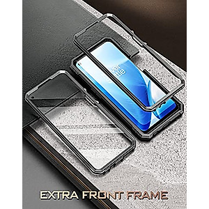 Poetic Revolution Series Case for Oneplus Nord N200 5G, Full-Body Rugged Dual-Layer Shockproof Protective Cover with Kickstand and Built-in Screen Protector, Black