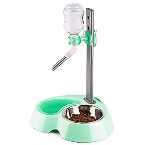 Super Design Dog Water Bottle Stand, Automatic Multifunctional Dog Water Bottle Dispenser Dog Water Feeders Bowl Dispenser Portion Control Water Dispenser for Dogs & Cats, No More Dripping Beard