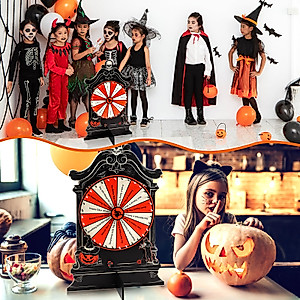 Poen Halloween Games for Adults Fortune Wheel Board Game Halloween Party Game Spinner Wheel Fortune Decor for Adults Carnival Party Game Casino Tabletop Supplies