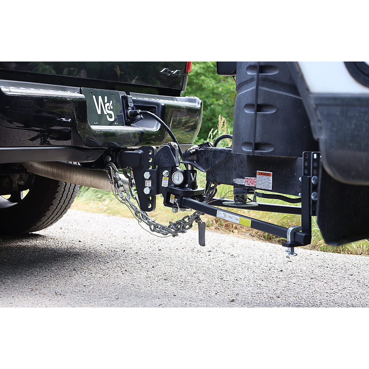 Weigh Safe TrueTow Weight Distribution WSWD8-2 with 4 Point Sway Control & Weight Gauge, 8" Drop 2" Shank 15,000 LBS Max GTW 1,500 LBS Max Tongue Weight - Includes 2-5/16" Tow Ball & 1 Pc Lock Set
