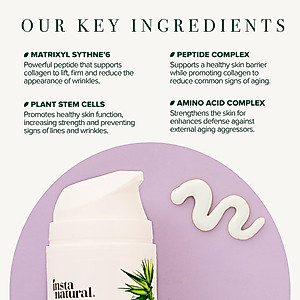 InstaNatural Youth Express Eye Gel, Natural Anti Aging Eye Cream, with Jojoba Oil, Amino Acids and Peptides, Hydrating & Brightening Under Eye Cream for Dark Circles, Softens Lines & Wrinkles