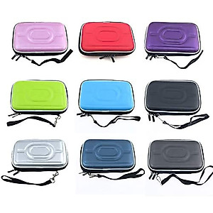 Protective Travel Carrying Hard Pouch Case Bag Cover for Game Boy Advance Color Pocket GBA GBC GBP Console for Nintendo DS Lite NDSL NDSi EVA Storage Replacement (Black)