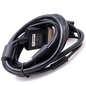 Deal4GO High Definition HDTV RCA VGA AV Composite Video Cable X851849-001 for Xbox 360 Slim Black (NO Packaging)