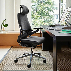 NeuType Glass Chair Mat, Tempered Glass Office Chair Mat for Carpet or Hardwood Floor - Effortless Rolling, Easy to Clean, Best for Your Home or Office Floor (36" x 36" x 1/5", Transparent)