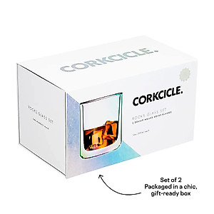 Corkcicle. Prism Rocks Glass, 2 CT