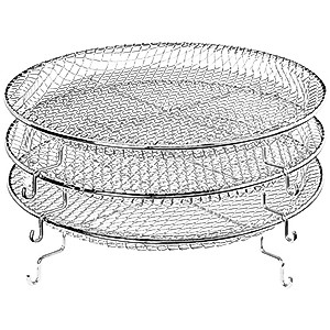 GoWISE USA GW22954 7-Quart Electric Air Fryer with Dehydrator& 3 Stackable Racks, Digital Touchscreen with 8 Functions + Recipes, 7.0-Qt, Mint/Silver