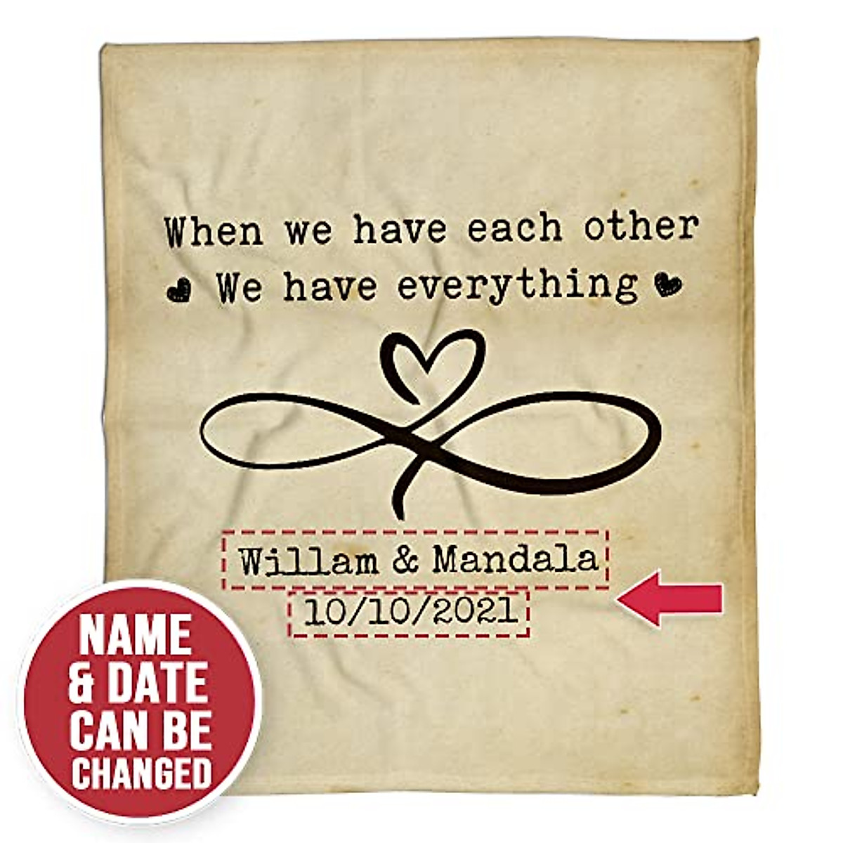 TOYSHEA Personalized Blankets for Couples Mr Mrs Custom Throw Blankets for Family Husband Wife Mom Dad Couple Gifts Wedding Anniversary Valentine's Day Birthday Christmas Housewarming (Quote 3)