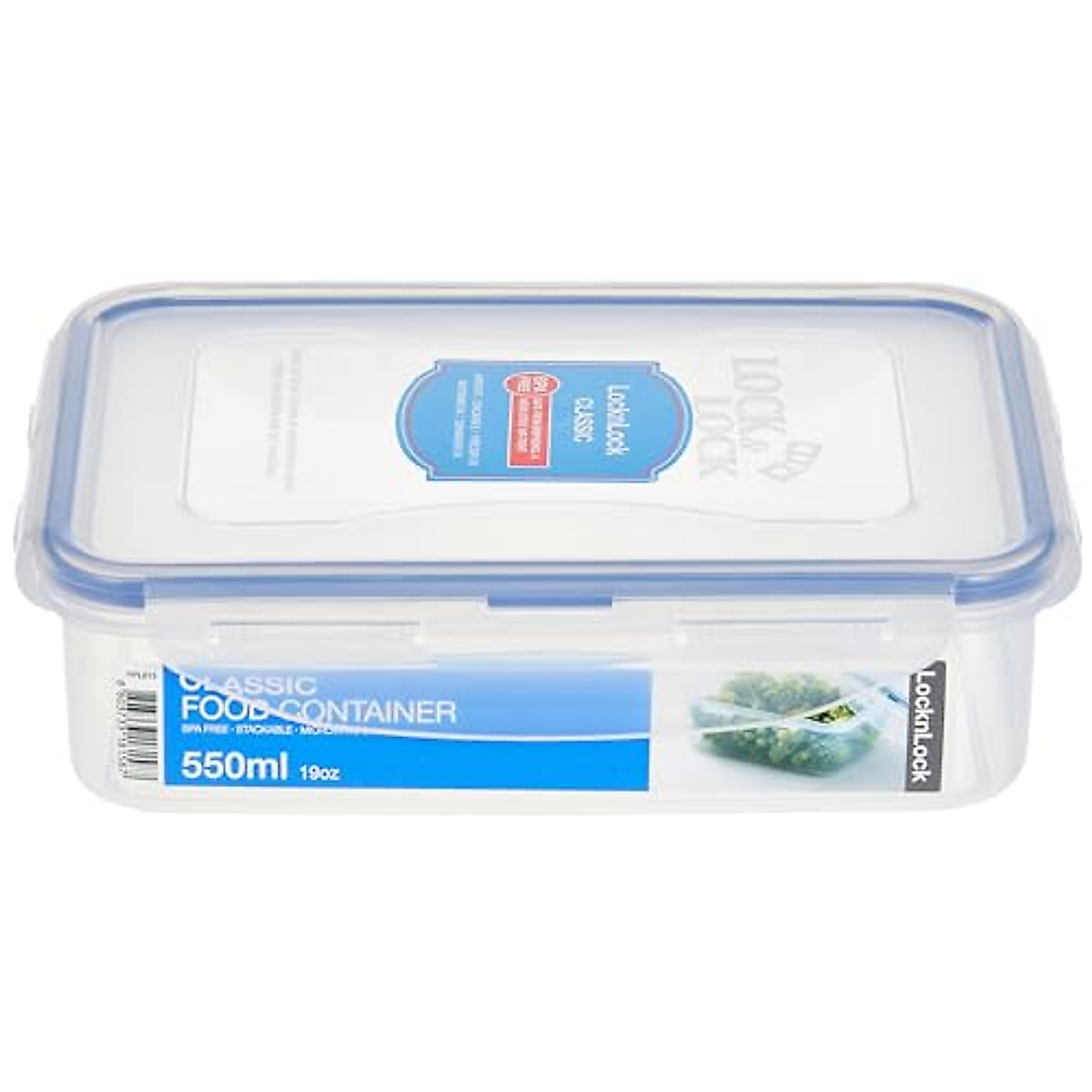 Lock&Lock 19-Fluid Ounce Rectangular Food Container, Short, 2.3-Cup
