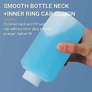 UMETASS Plastic Container Lab Chemical Reagent Bottles 4oz Liquid Solid Storage Bottles Sample Storage Container Sealing Bottle with Cap for Food Stores (Translucent, 4oz,10 PACK)