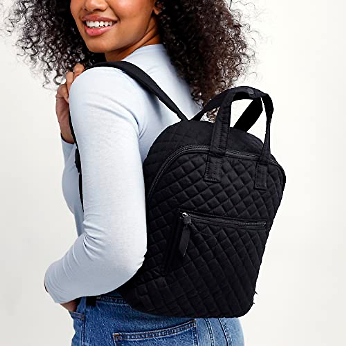 Vera Bradley Women's Cotton MiniTotepack Backpack, Tranquil Medallion - Recycled Cotton, One Size