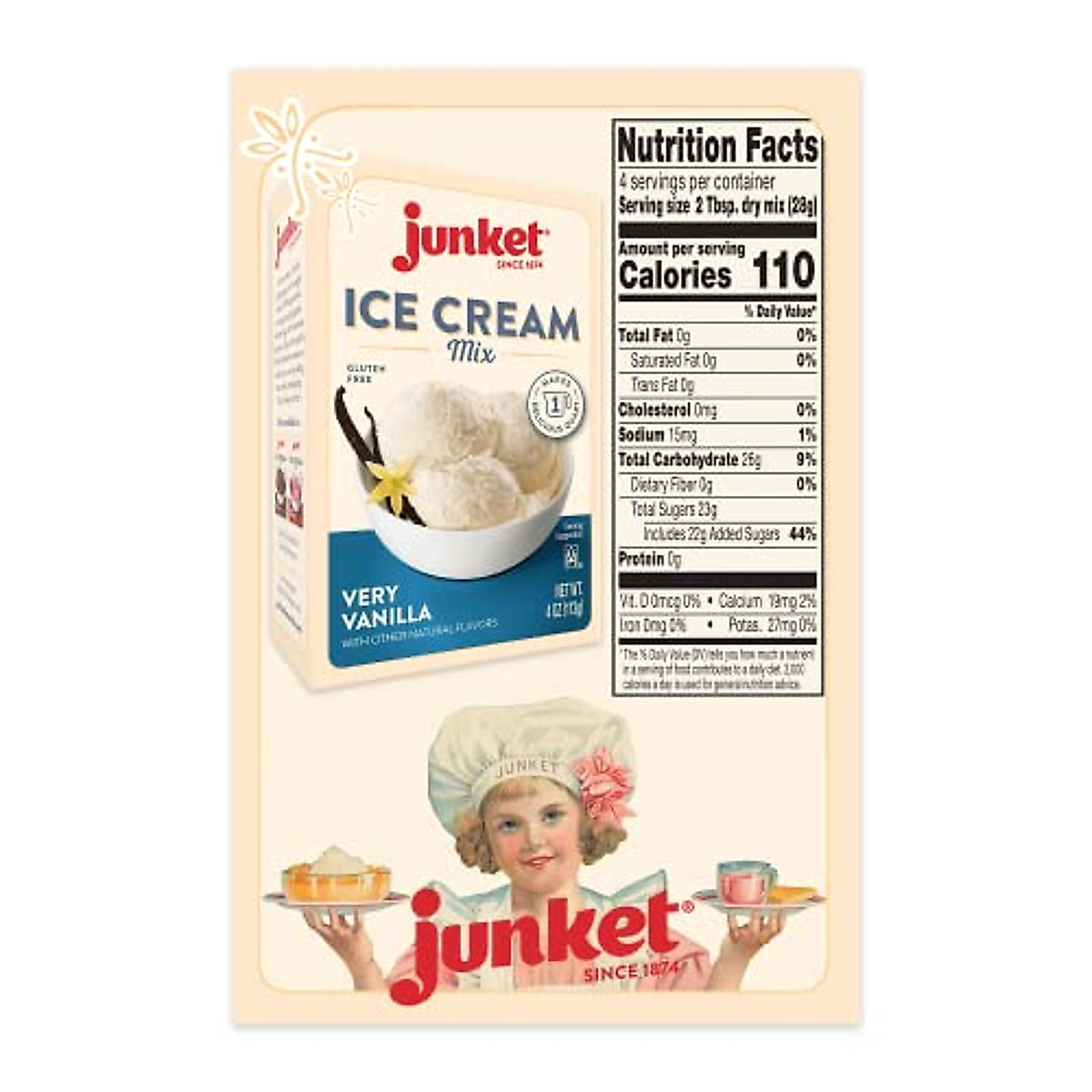 Junket Ice Cream Mix Very Vanilla, 4 Ounce (Pack of 3)
