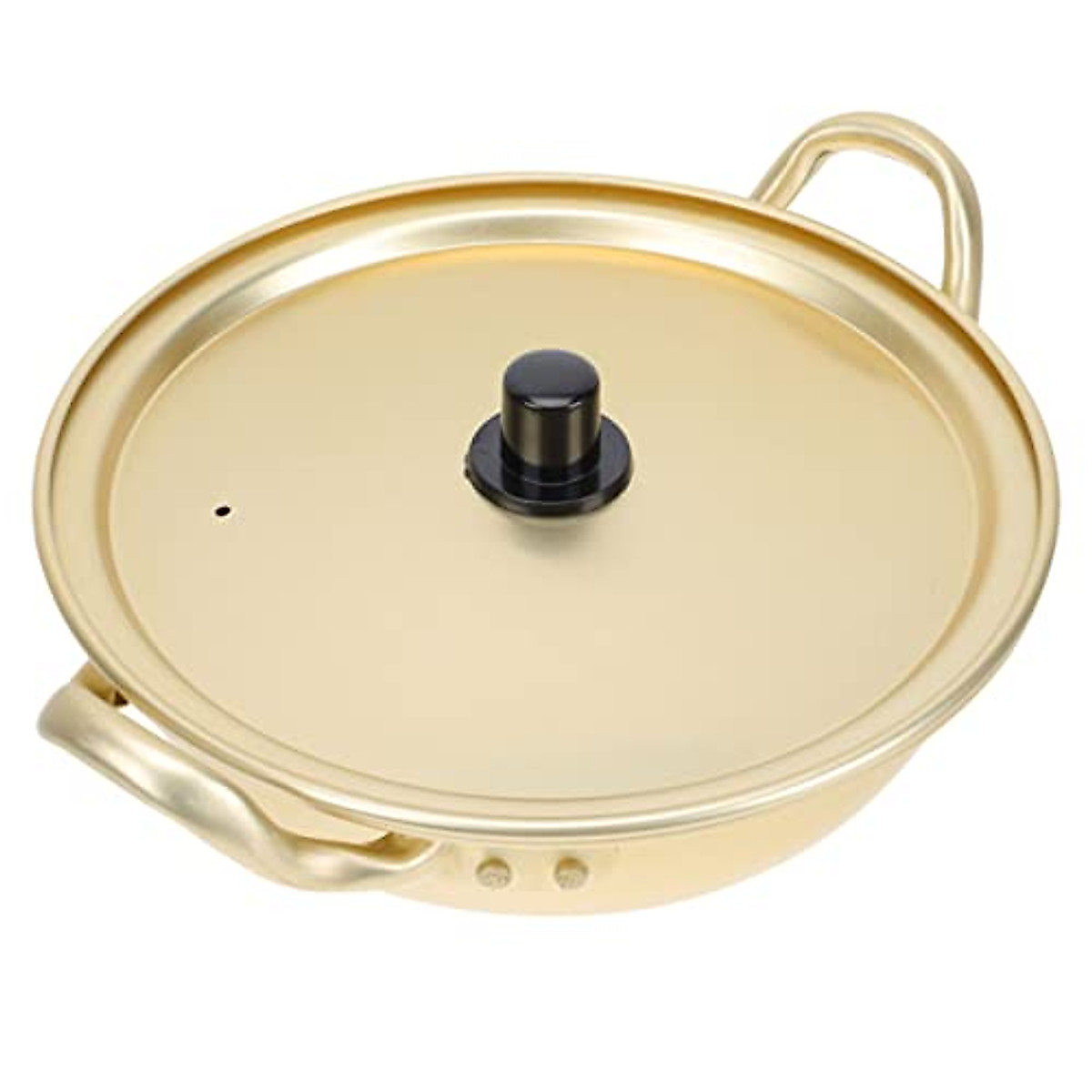 Yardwe Pot Instant Hotpot Asian Steamer Nonstick Cookware Korean Ramyun Pot Ramen Soup Pot Korean Ramen Soup Pot Instant Noodles Pot with Cover Cooking Hot Pot Quick Heating Ramen Pot