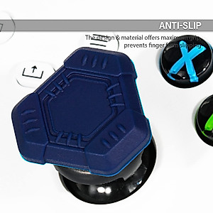 Playrealm FPS Thumbstick Extender &Texture Rubber Silicone Grip Cover 2 Sets for Xbox Series X/S & Xbox One Controller(UFO Blue)