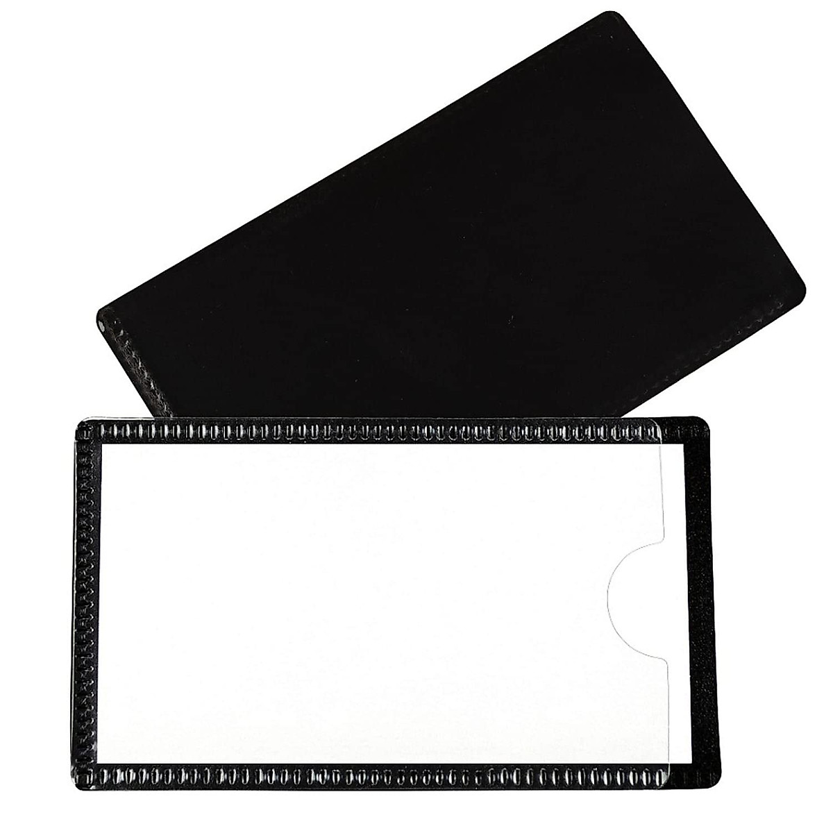 C-Line Slap-Stick Magnetic Label Holders, Side Load, 4.25 X 2.5, Black, 10/Pack