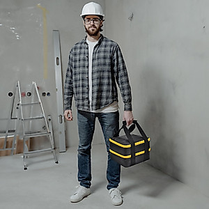 Steadtep Large Battery Storage Bag for DEWALT/for Milwaukee 20v/ 18v/ 12v Battery &Charger, Tool Batteries Carrying Case Cover for 20V 60V 2.0/3.0/4.0/5.0/6.0/9.0-Ah Battery - Double Layer (Box Only)