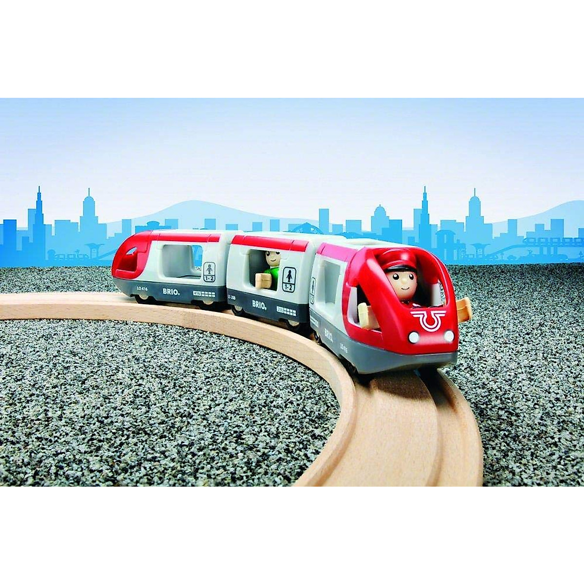 BRIO World 33505 - Travel Train Set - Premium 5 Piece Wooden Toy Set for Toddlers | Ideal Birthday Compatible with All BRIO Railway Toys