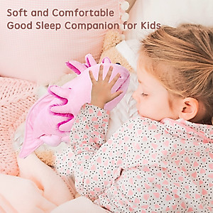 Tiny Heart Axolotl Plush,Stuffed Animal,Lifelike Cute Ambystoma Plush Toy,Gifts for Kids,18 Inches Long