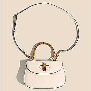 Genuine Leather Purse Tote Shoulder Bag for Women Handbag Crossbody With 2 Straps Small Bags Mini Purse Saddle Bag (Black)