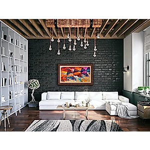 Deco TV Frames - Distressed Barnwood Smart Frame Compatible ONLY with Samsung The Frame TV (75", Fits 2021-2023 Frame TV)