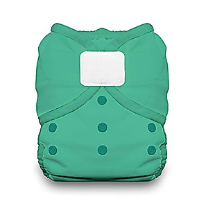 Thirsties Duo Wrap Reusable Cloth Diaper Cover, Hook and Loop Closure, Seafoam Size One (6-18 lbs)