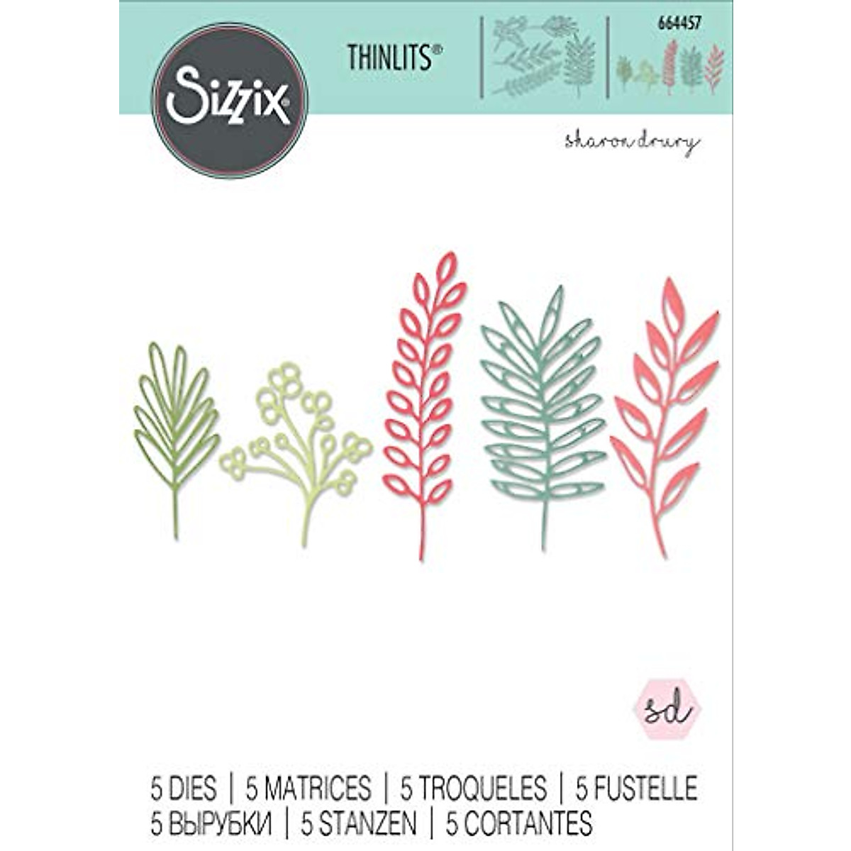 ELLISON SIZZIX THINLITS Dies DEL, Delicate Leaves