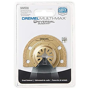 Dremel MM501 1/16-Inch Oscillating Multitool Blade for Grout Removal, Fast Cutting Carbide Accessory - Universal Quick- Fit Interface Fits Bosch, Makita, Milwaukee, and Rockwell