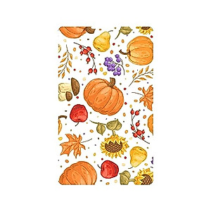 susiyo Doormat 30"x18" Autumn Pumpkins Sunflowers Leaves Non-Slip Indoor Entryway Door Mat (Rubber Backing)