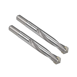 uxcell Cemented Carbide Twist Drill Bits 12.5mm Metal Drill Cutter for Stainless Steel Copper Aluminum Zinc Alloy Iron 2 Pcs