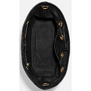 COACH Women's Andy Leather Tassle Crossbody Bag Handbag - Black