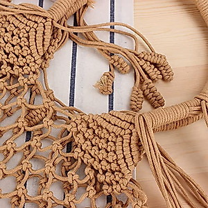 JBRUN Womens Hand-woven Straw Shoulder Bag Beach Bag Tote Braided Handbag Summer Hobo Bag Travel Bag (A)